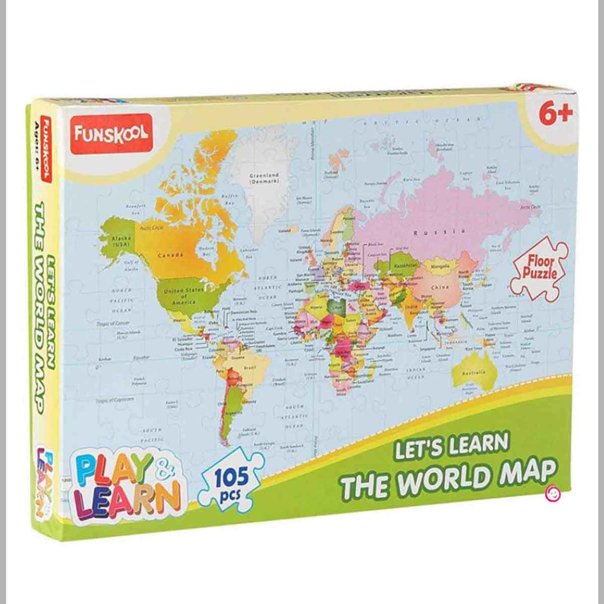 Funskool Play & Learn-World Map - 105 Pieces – OPUS RKID